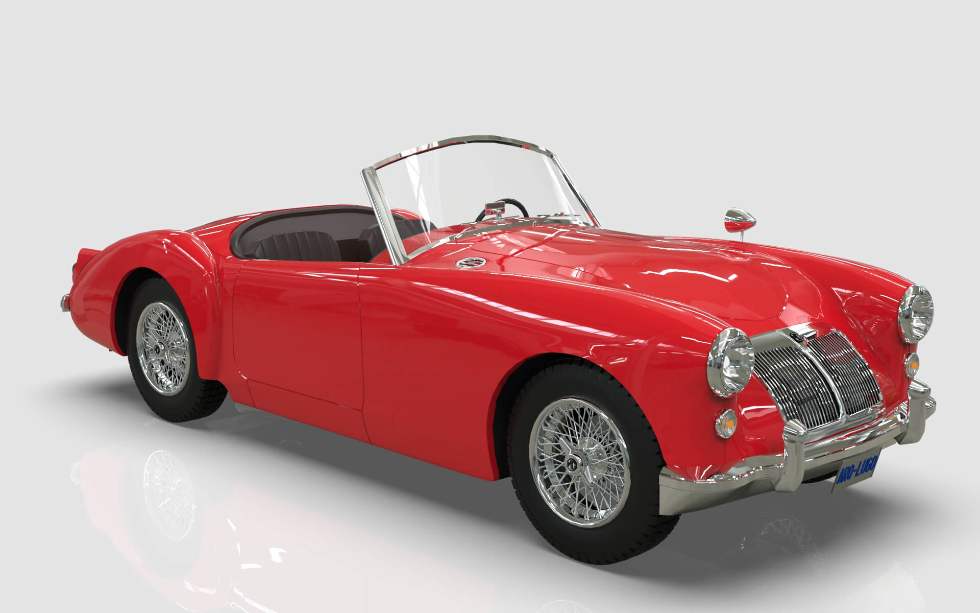 1961 MG Mga Roadster - 3D Model by Arq_Lugo