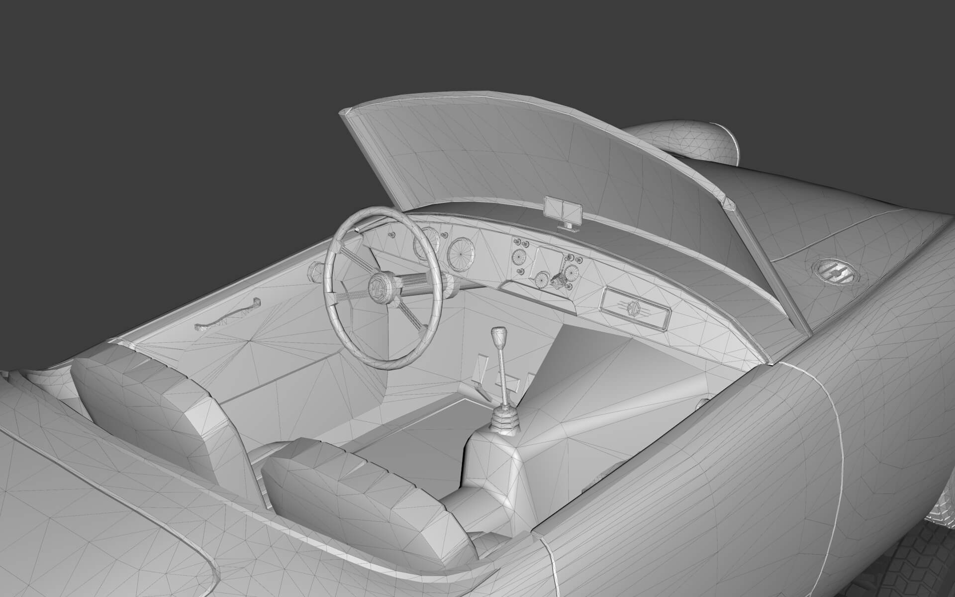 1961 MG Mga Roadster - 3D Model by Arq_Lugo