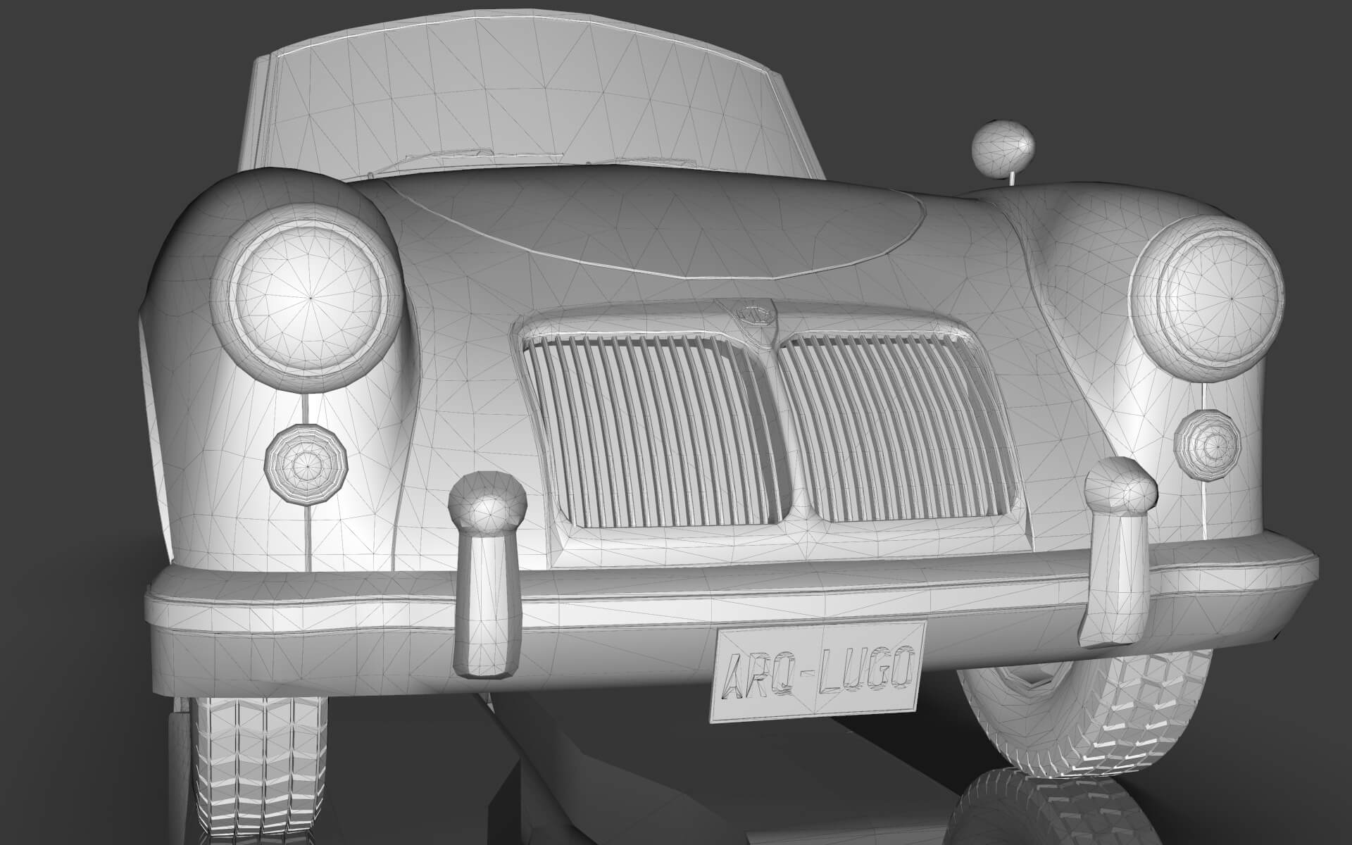 1961 MG Mga Roadster - 3D Model by Arq_Lugo