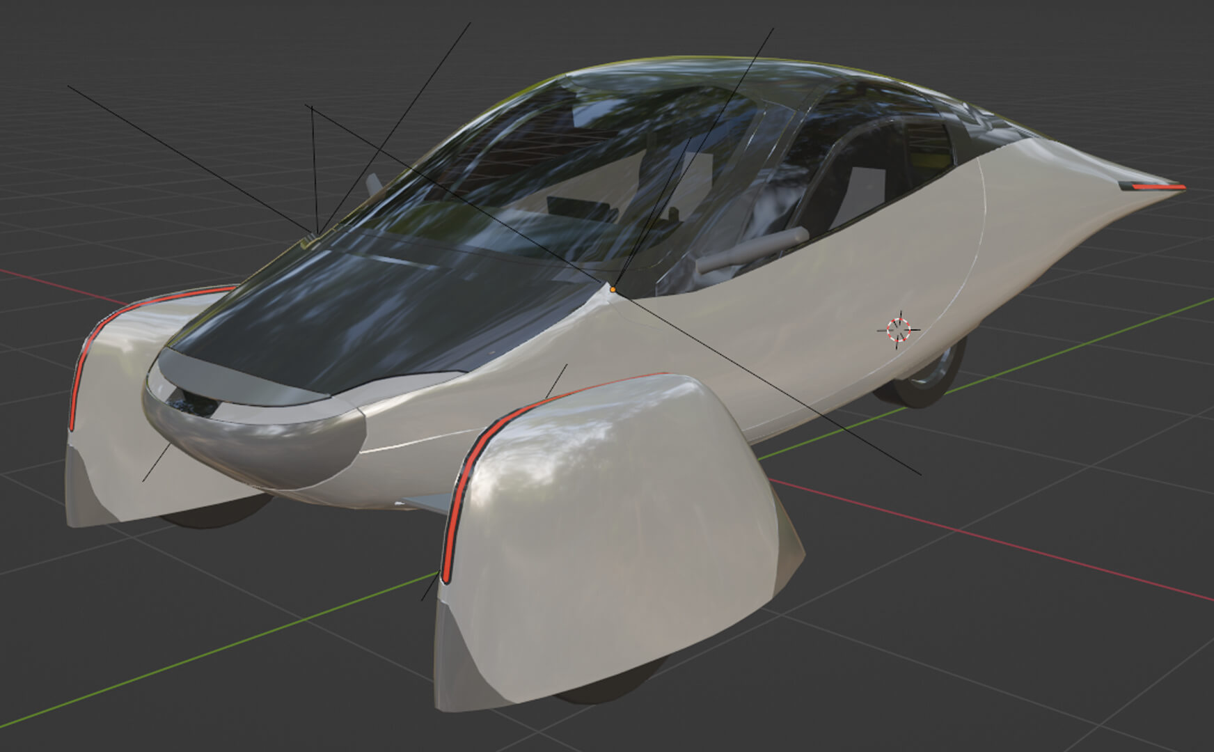 Aptera electric vehicle - 3D Model by Arq_Lugo