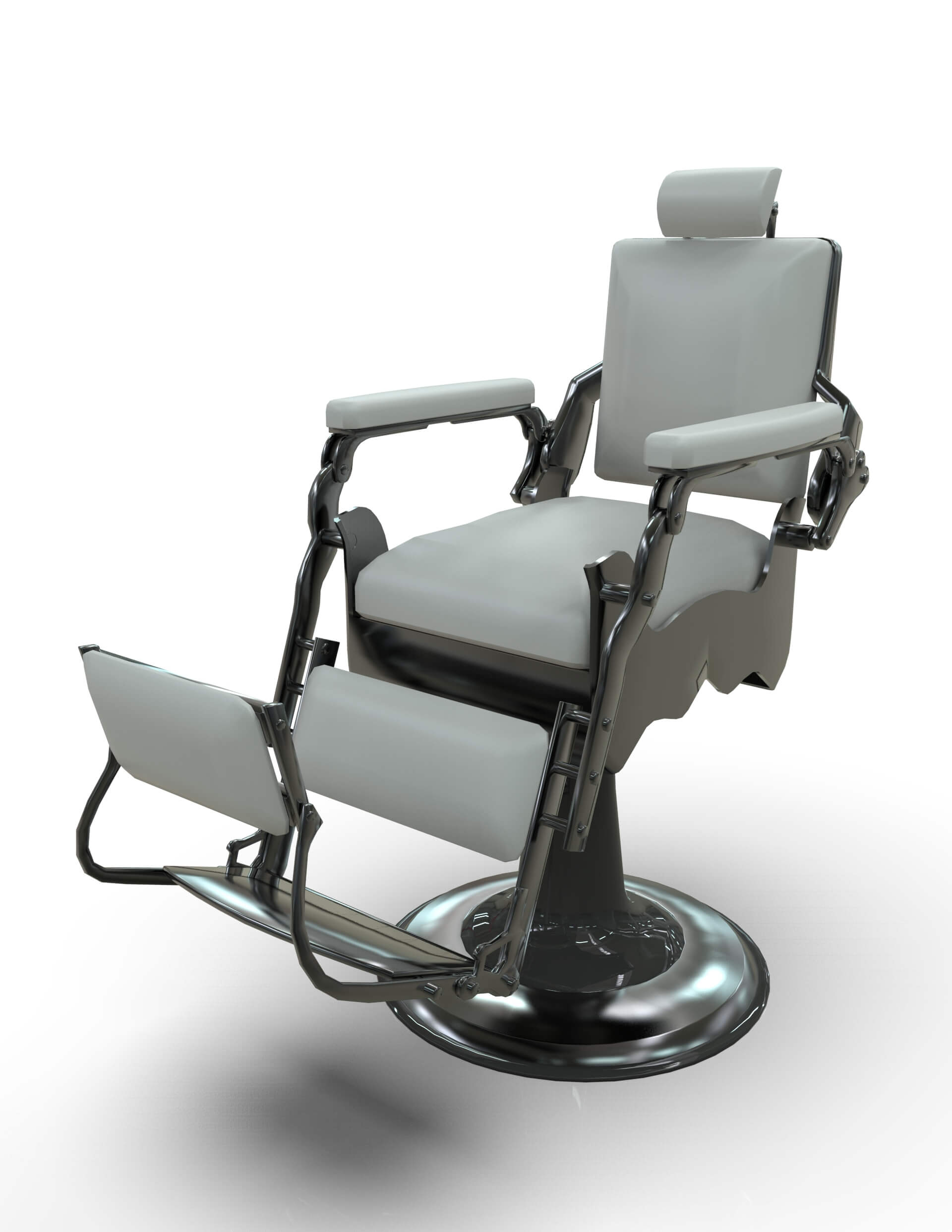 Barber Chair Low Poly 3D Model by Arq_Lugo