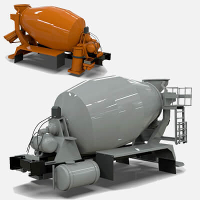 Beck Concrete Mixer Equipment 3D Model Blender by Arq_Lugo