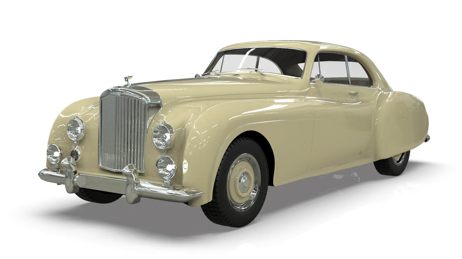 Bentley R-Type Continental 1952 Low Poly 3D Model by Arq_Lugo