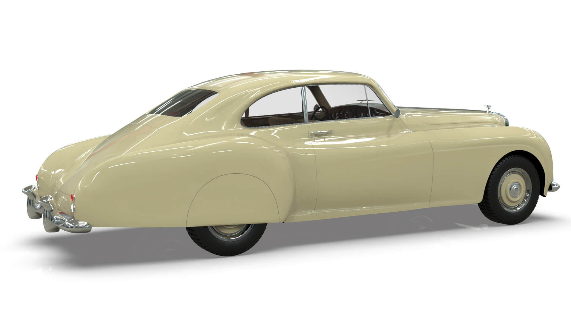 Bentley R-Type Continental 1952 Low Poly 3D Model by Arq_Lugo