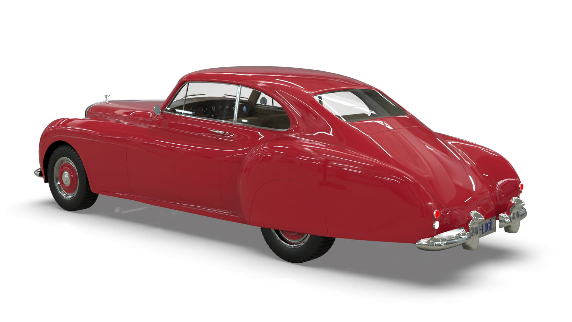 Bentley R-Type Continental 1952 Low Poly 3D Model by Arq_Lugo