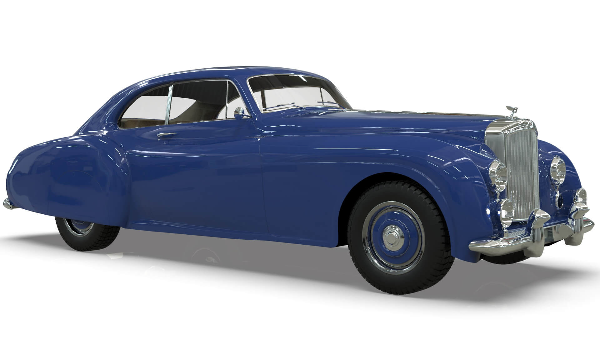 Bentley R-Type Continental 1952 Low Poly 3D Model by Arq_Lugo