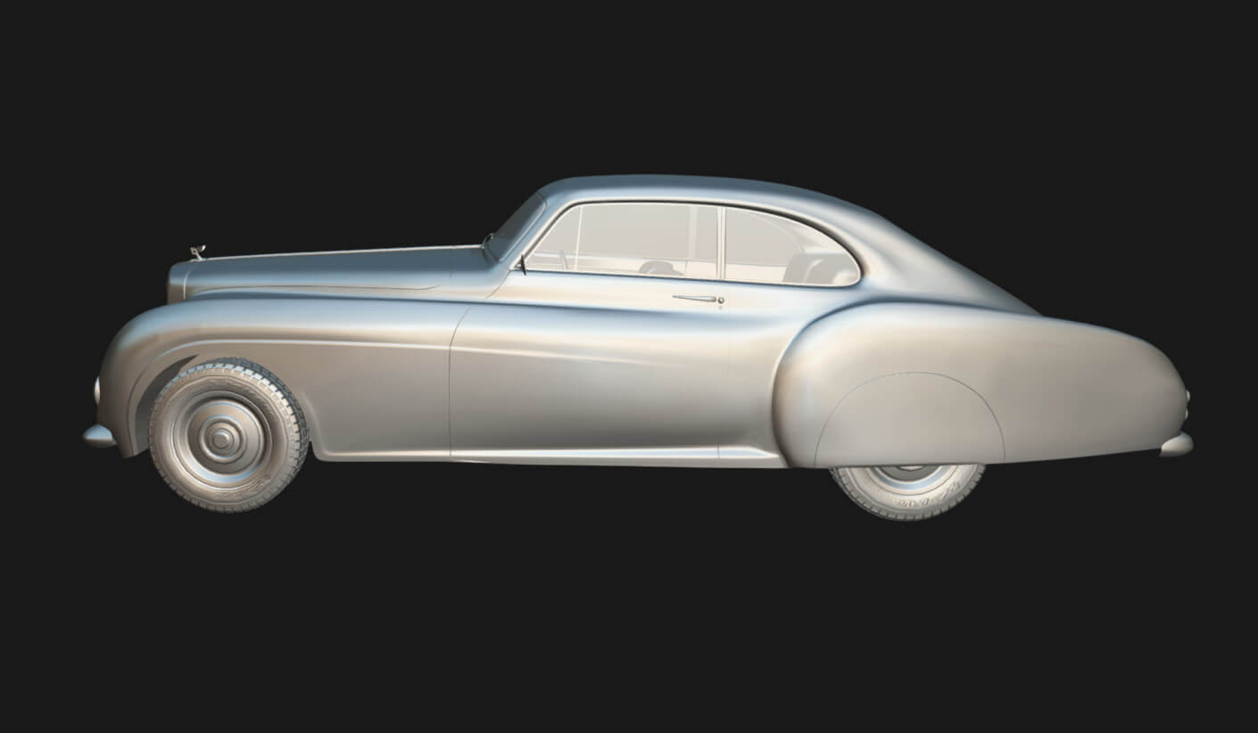 Bentley R-Type Continental 1952 Low Poly 3D Model by Arq_Lugo