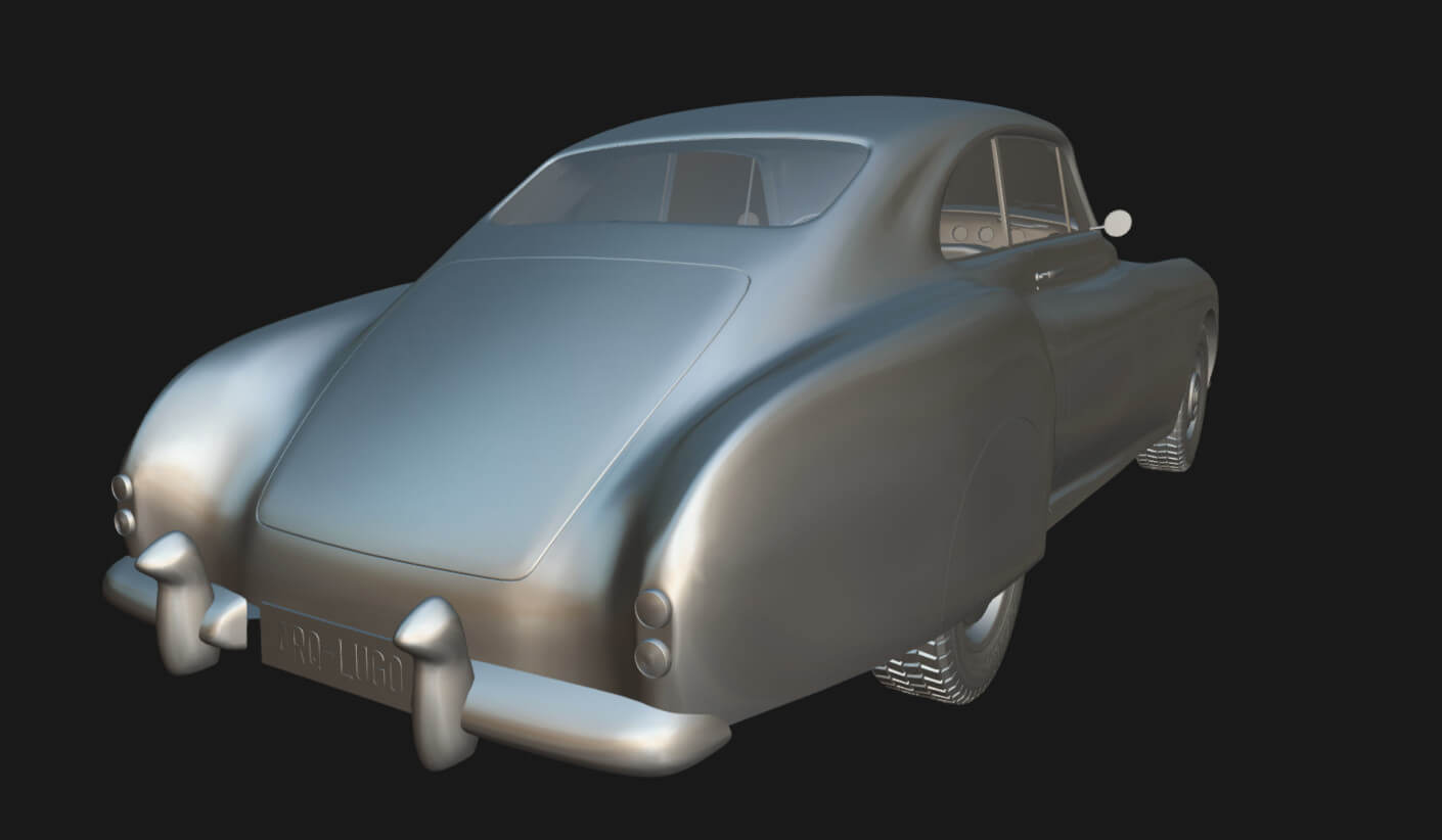 Bentley R-Type Continental 1952 Low Poly 3D Model by Arq_Lugo