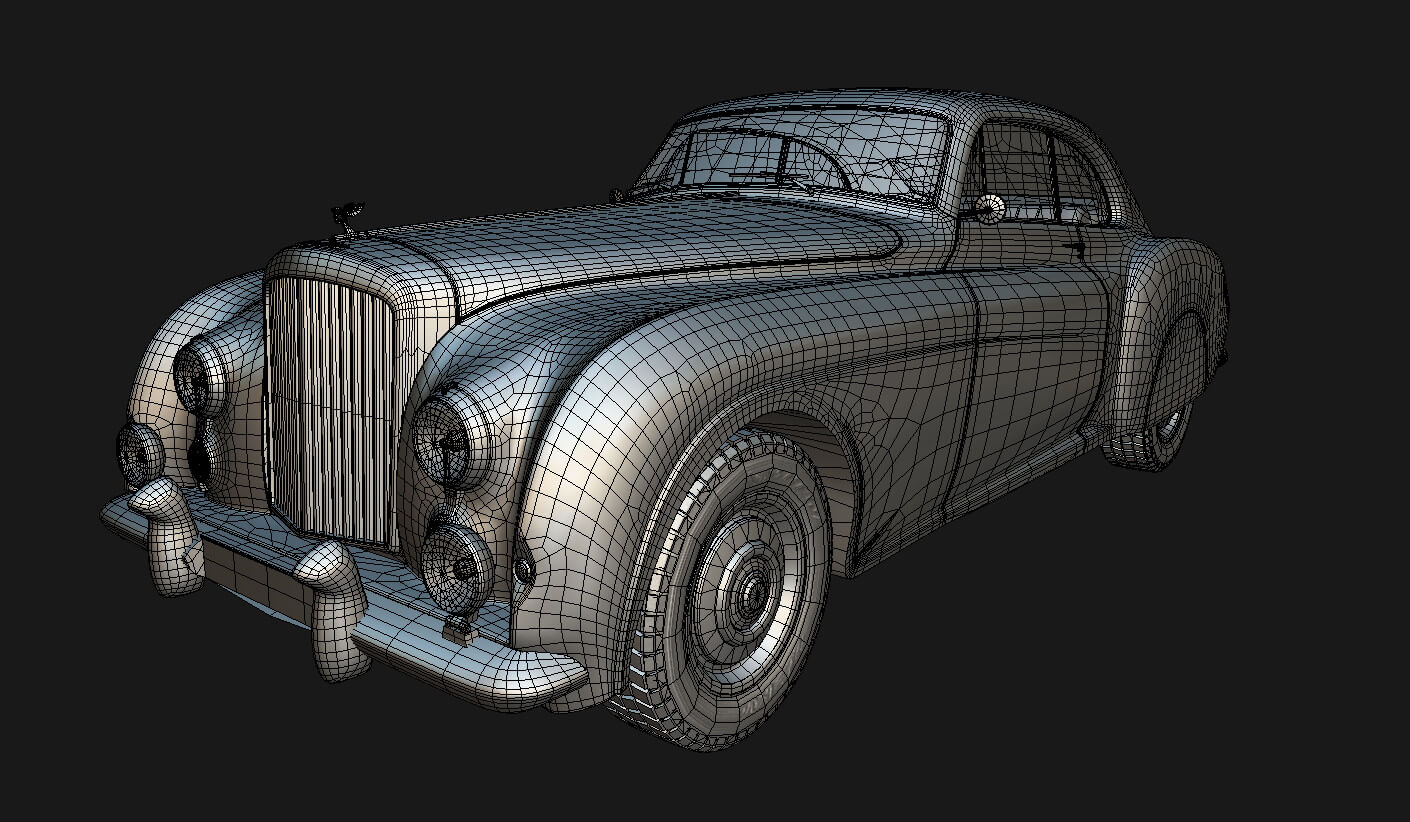 Bentley R-Type Continental 1952 Low Poly 3D Model by Arq_Lugo