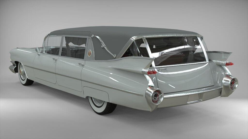 Cadillac Hearse Space Wagon 1959 - 3D Model by Arq_Lugo