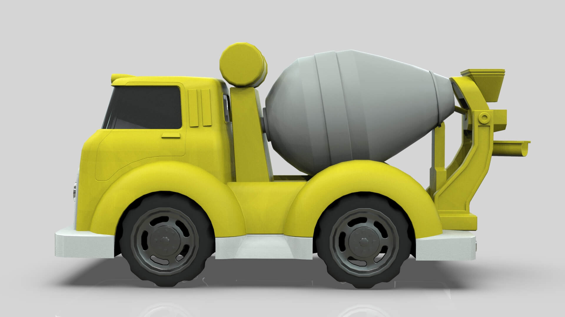 Cement Mixer Truck Cartoon Vehicle - 3D Model by Arq_Lugo