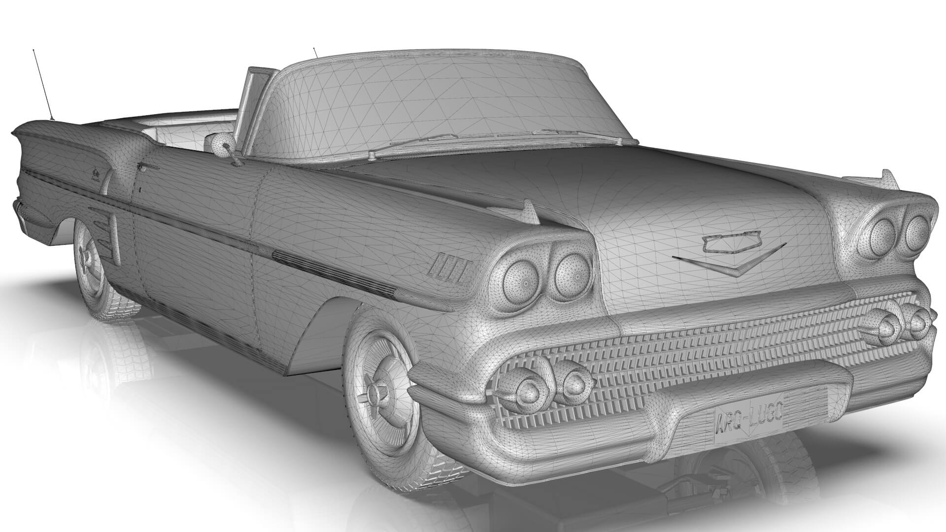 Chevolet Impala Convertible 1958 - 3D Model by Arq_Lugo