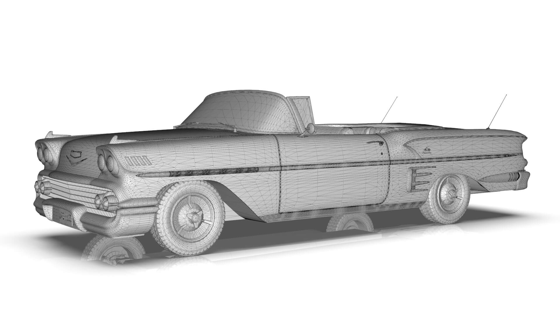 Chevolet Impala Convertible 1958 - 3D Model by Arq_Lugo