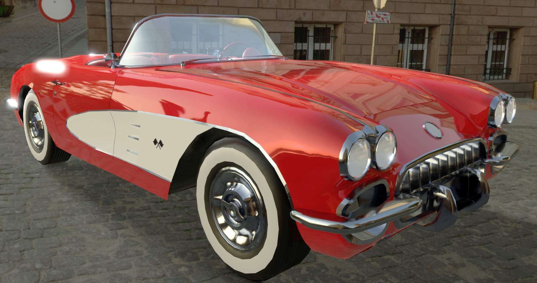 Chevrolet Corvette 1958 - 3D Model by Arq_Lugo