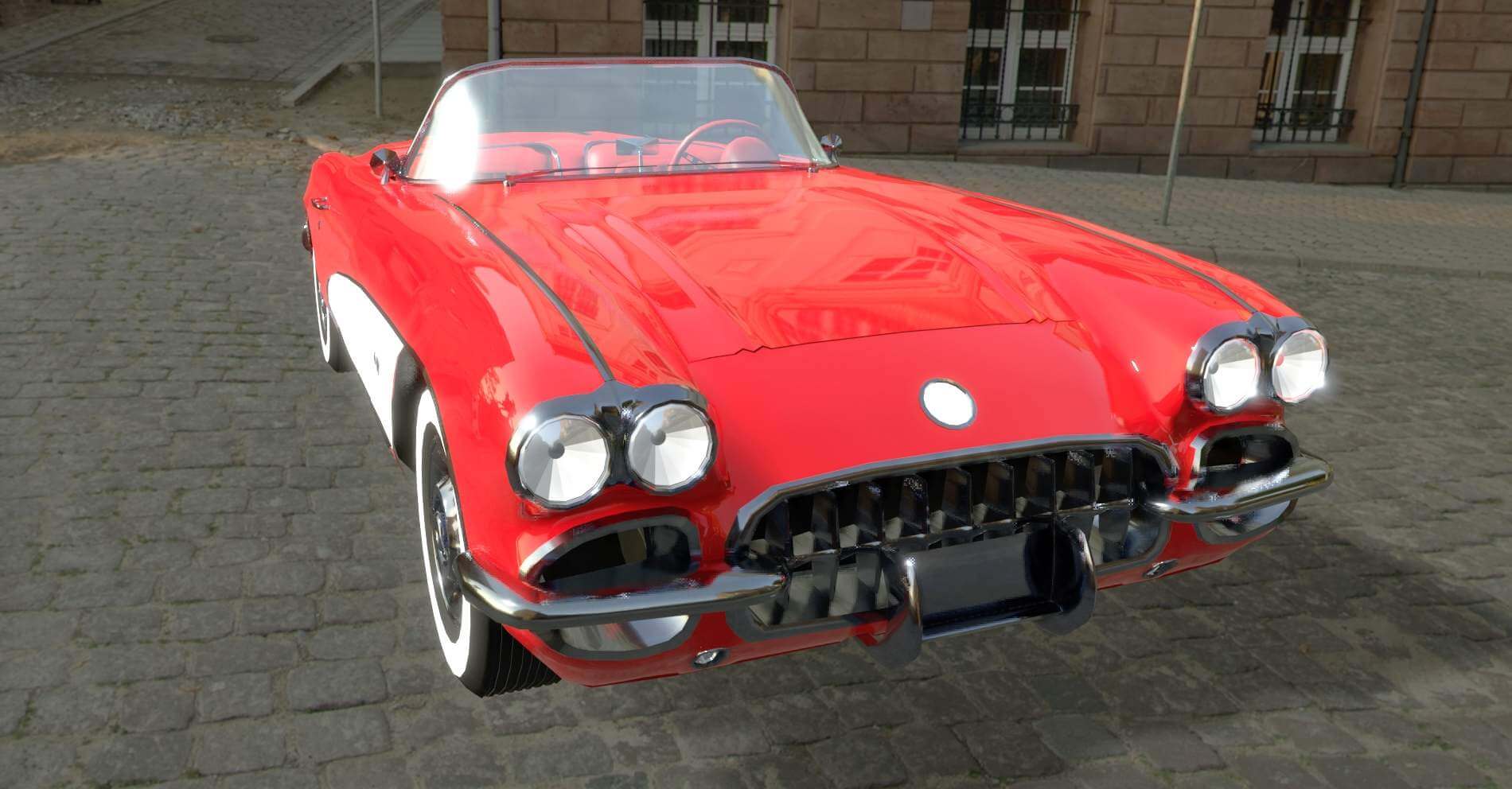 Chevrolet Corvette 1958 - 3D Model by Arq_Lugo