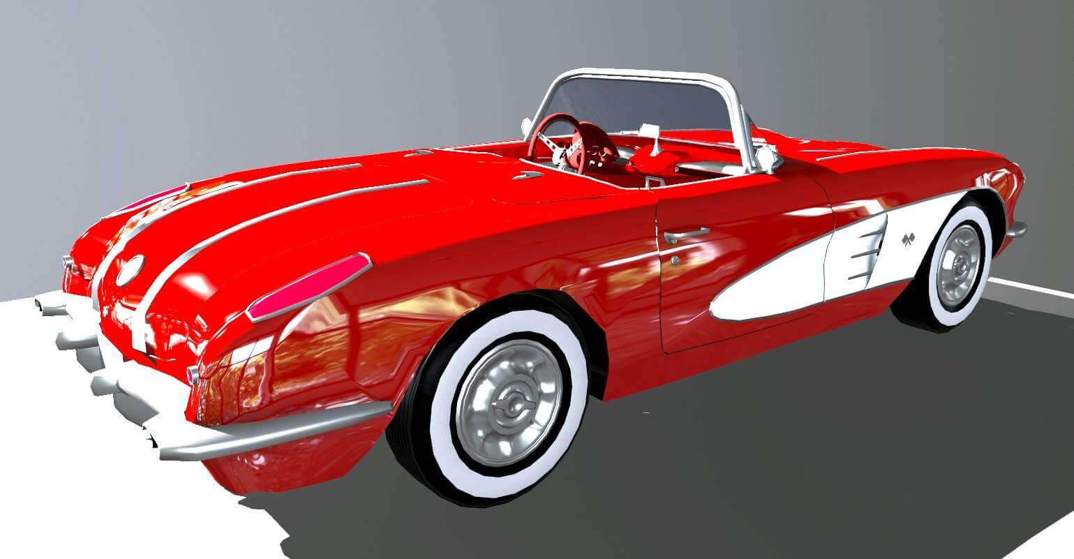Chevrolet Corvette 1958 - 3D Model by Arq_Lugo