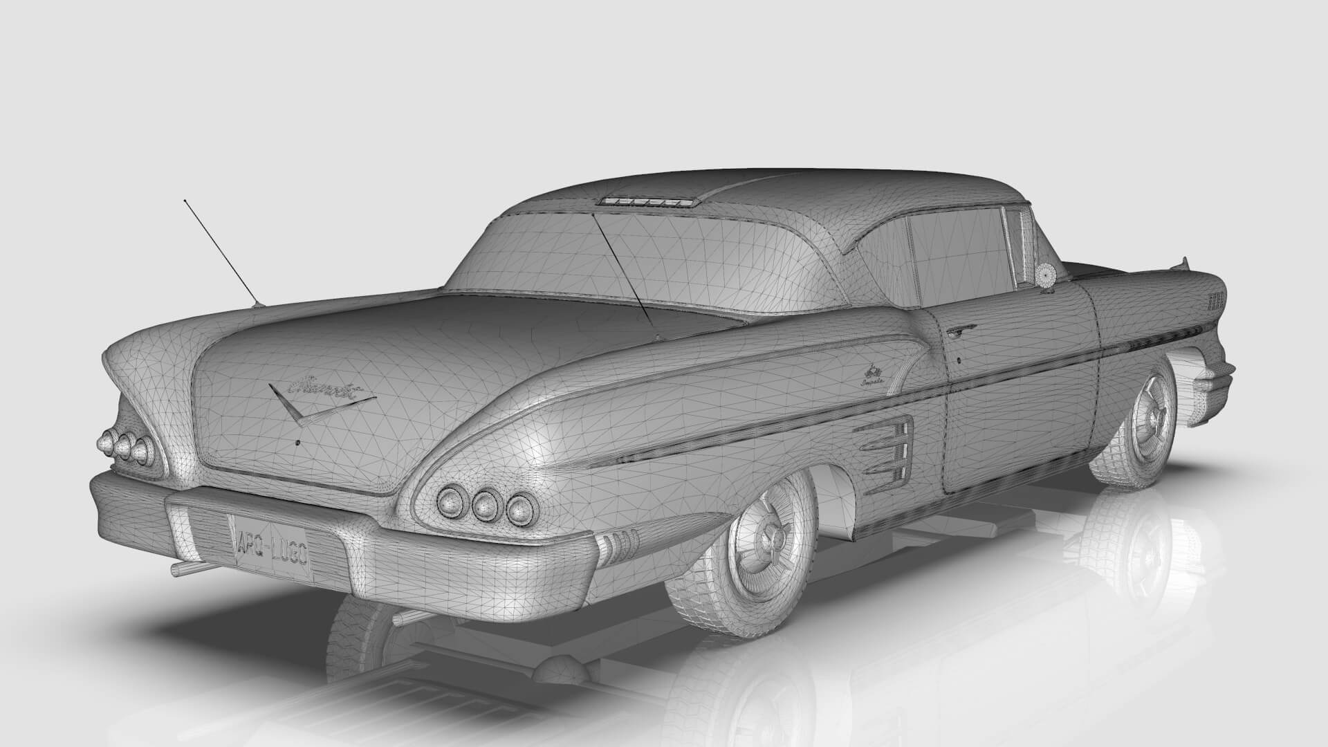Chevrolet Impala Sport Coupe 1958 - 3D Model by Arq_Lugo