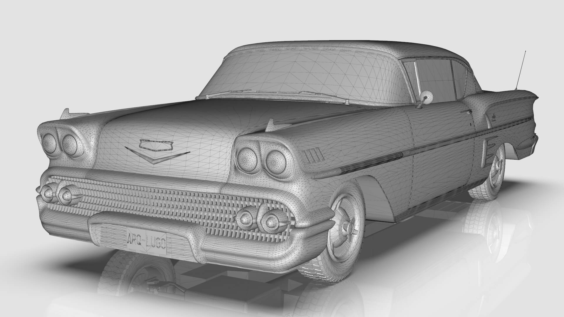 Chevrolet Impala Sport Coupe 1958 - 3D Model by Arq_Lugo