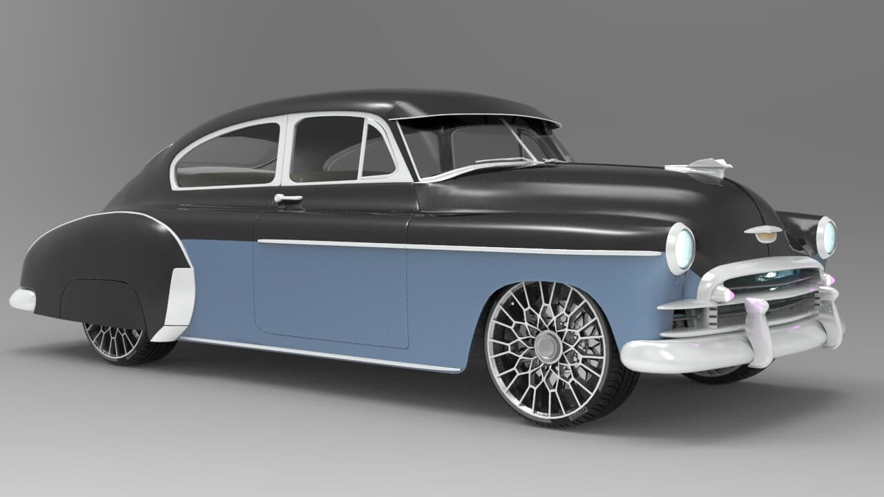 Chevy Fleetline Coupe Custom 1949 - 3D Model by Arq_Lugo