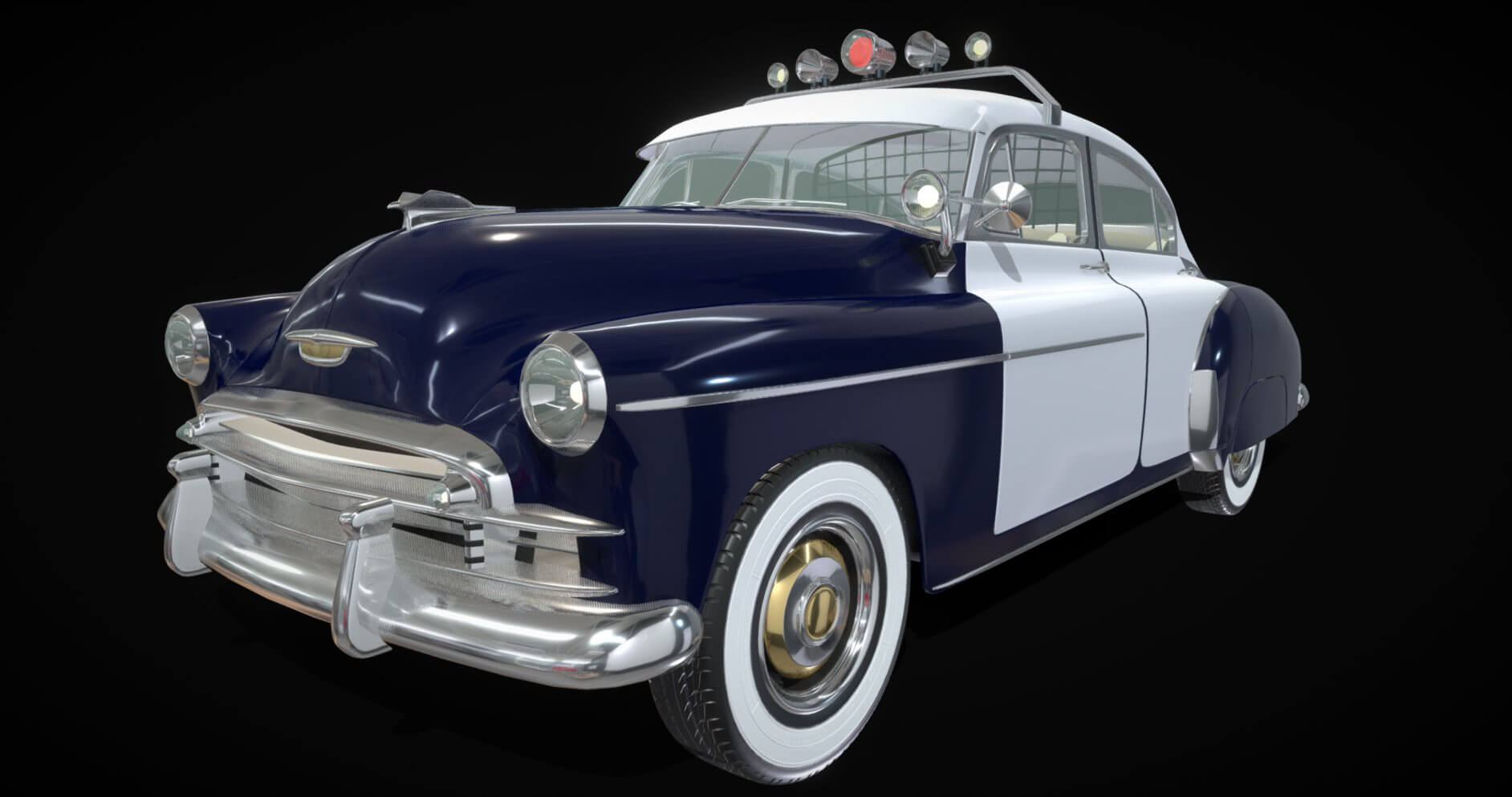 Classic Police Car 1949 Fleetline - 3D Model by Arq_Lugo