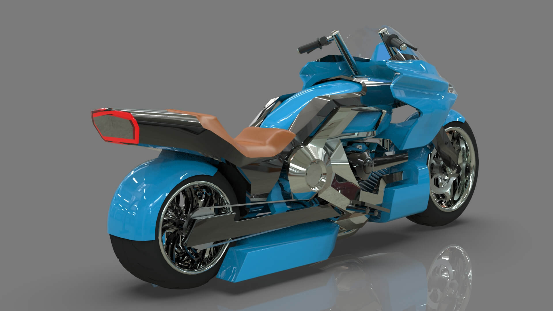 Conceptual Motorcycle Low Poly 3D Model by Arq_Lugo