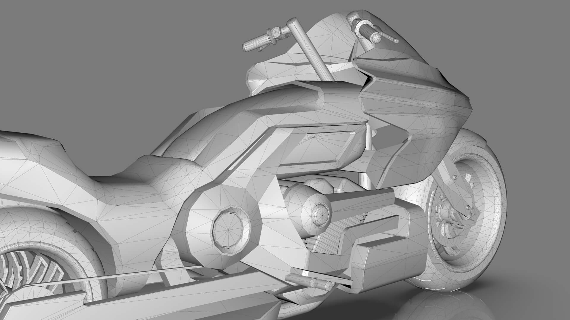 Low Poly Bike Concept - 3D Model by Arq_Lugo
