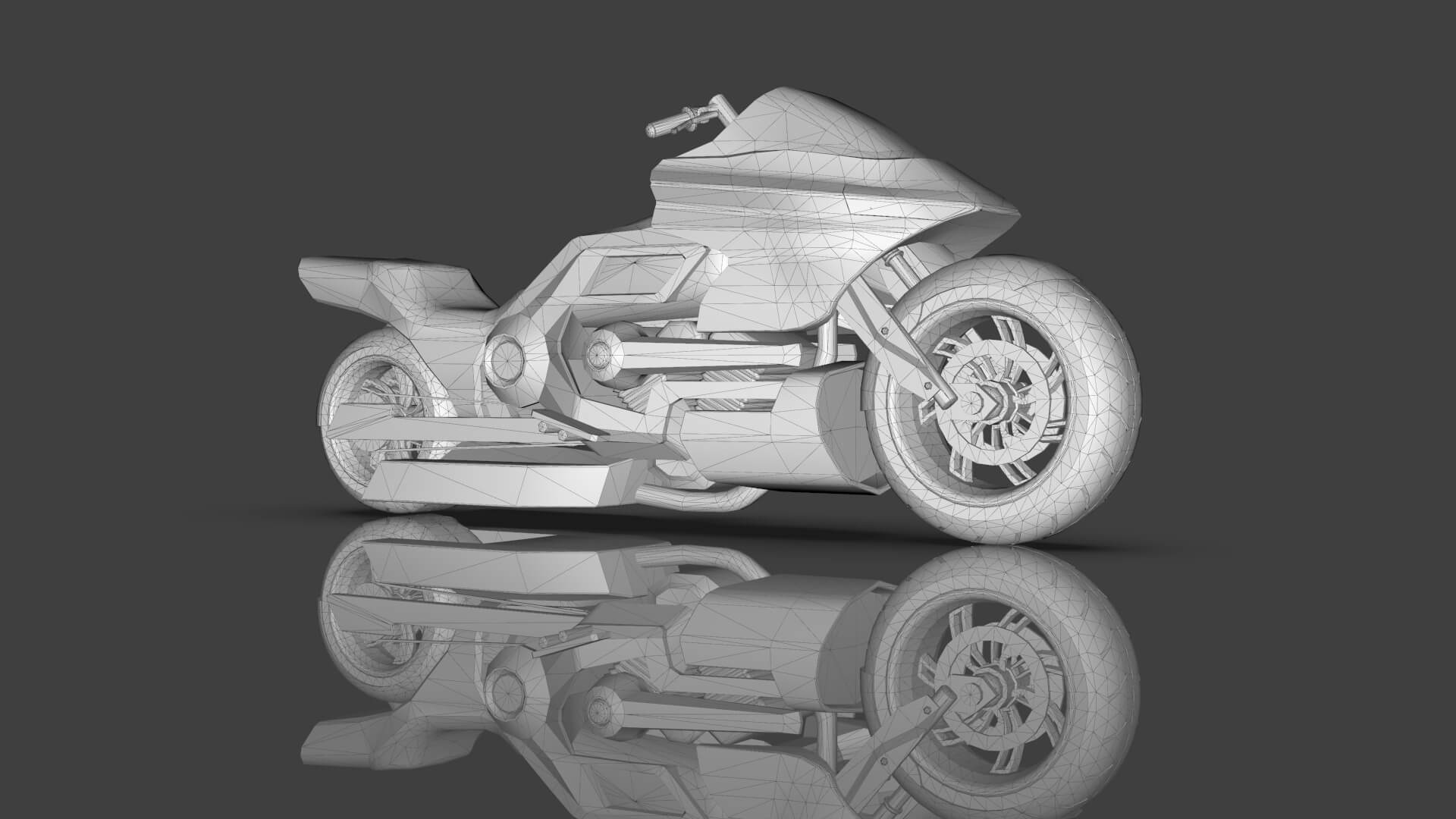 Low Poly Bike Concept - 3D Model by Arq_Lugo