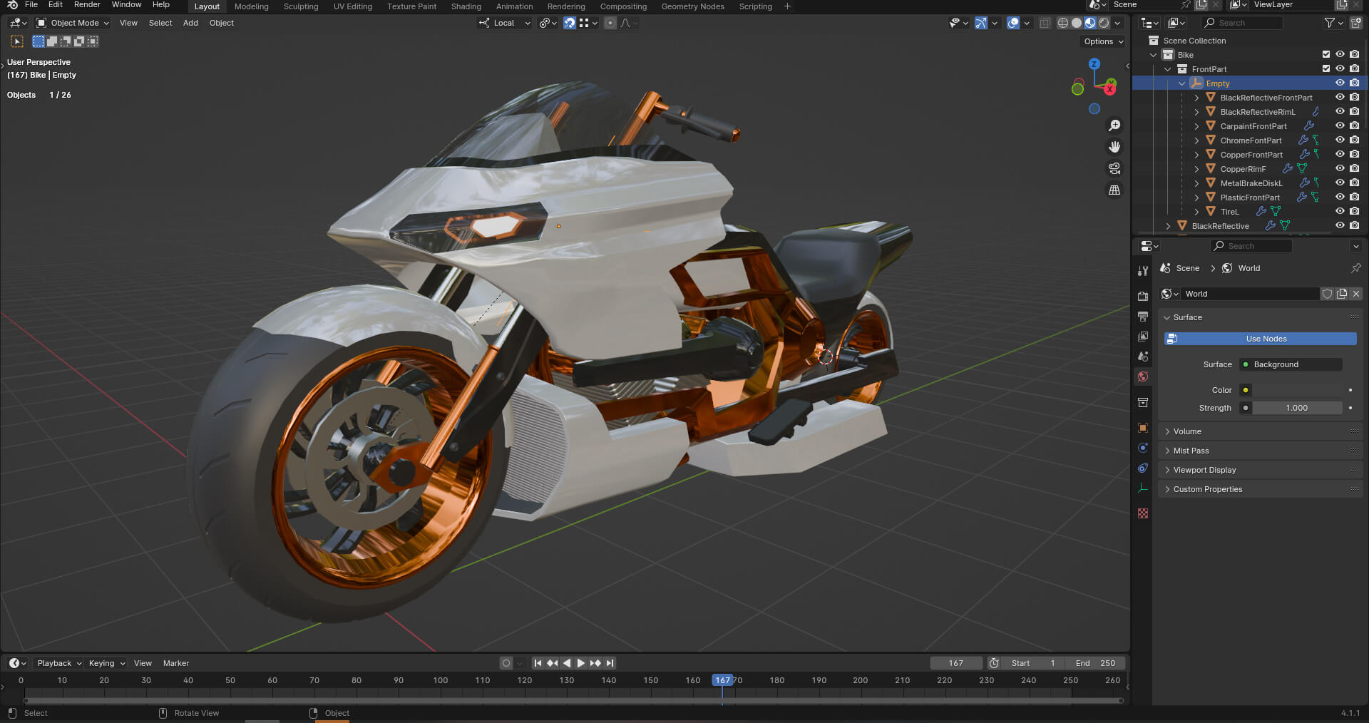 Low Poly Bike Concept - 3D Model by Arq_Lugo