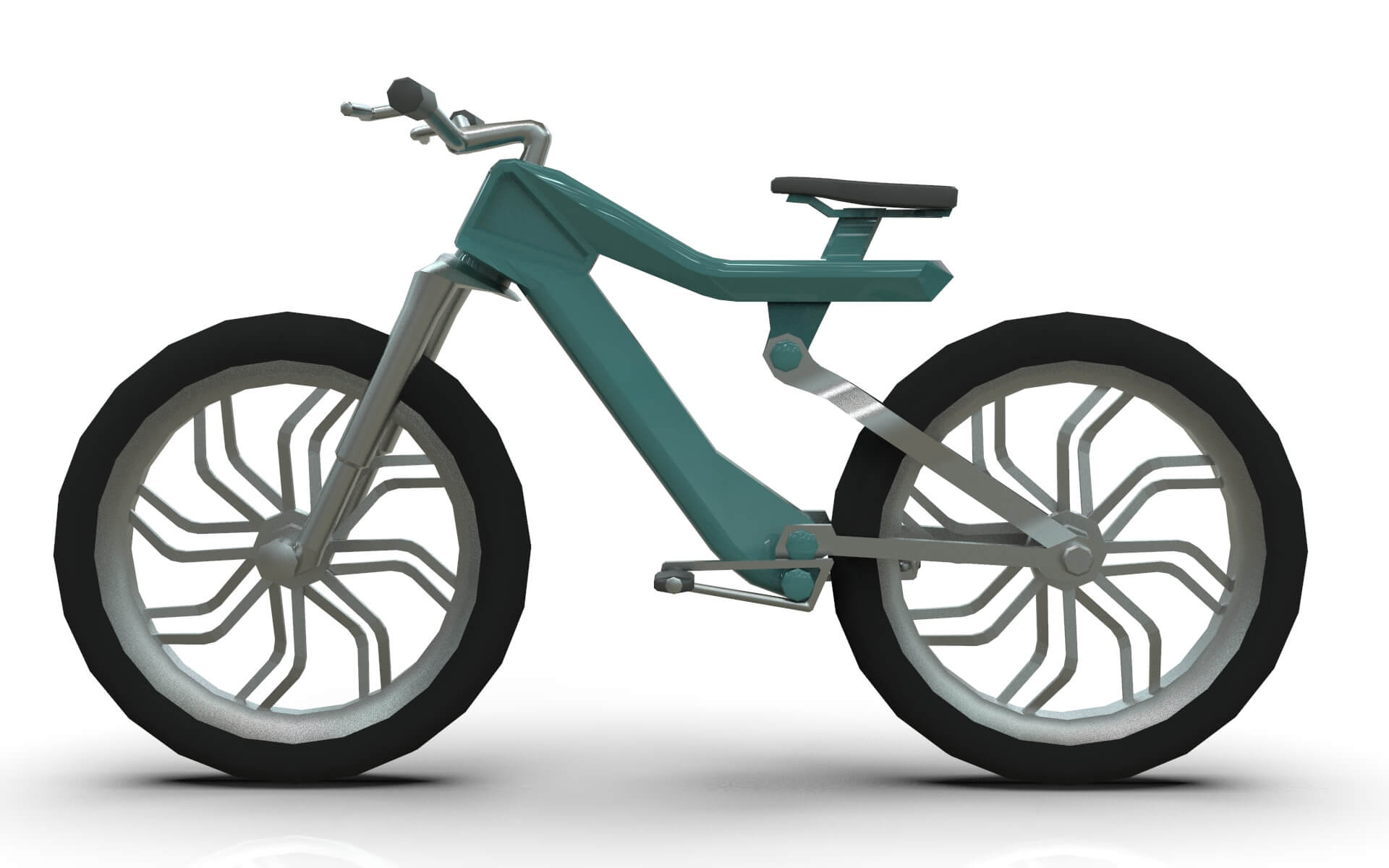 Ebike Concept Bicycle Low Poly 3D Model by Arq_Lugo