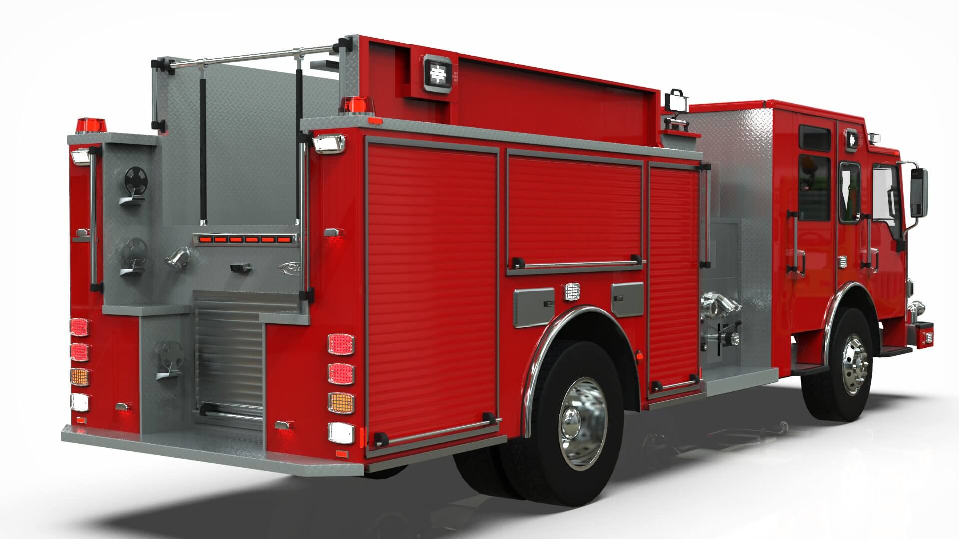 Firetruck Pierce Pumper Velocity Chasis - 3D Model by Arq_Lugo