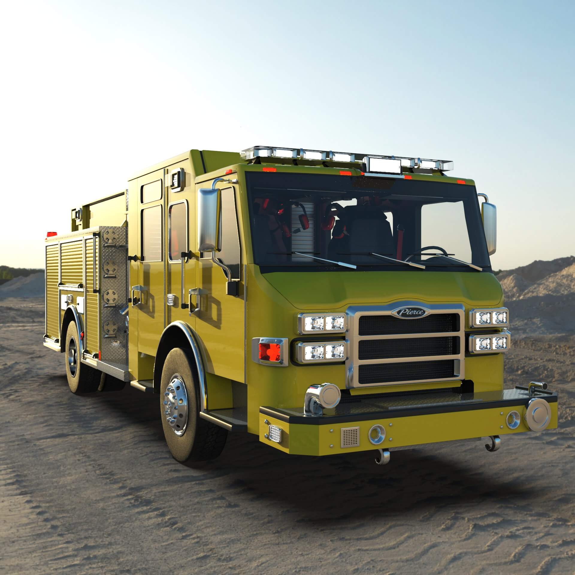 Firetruck Pierce Pumper Velocity Chasis - 3D Model by Arq_Lugo