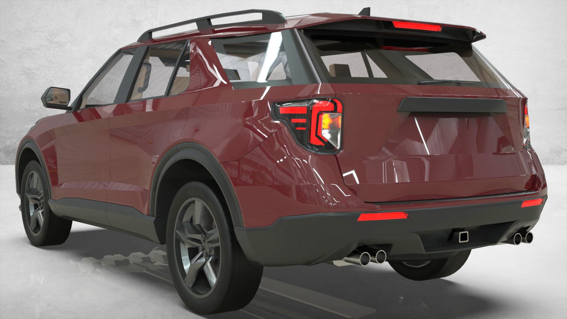 Ford Explorer 2020 (Low Poly) - 3D Model by Arq_Lugo