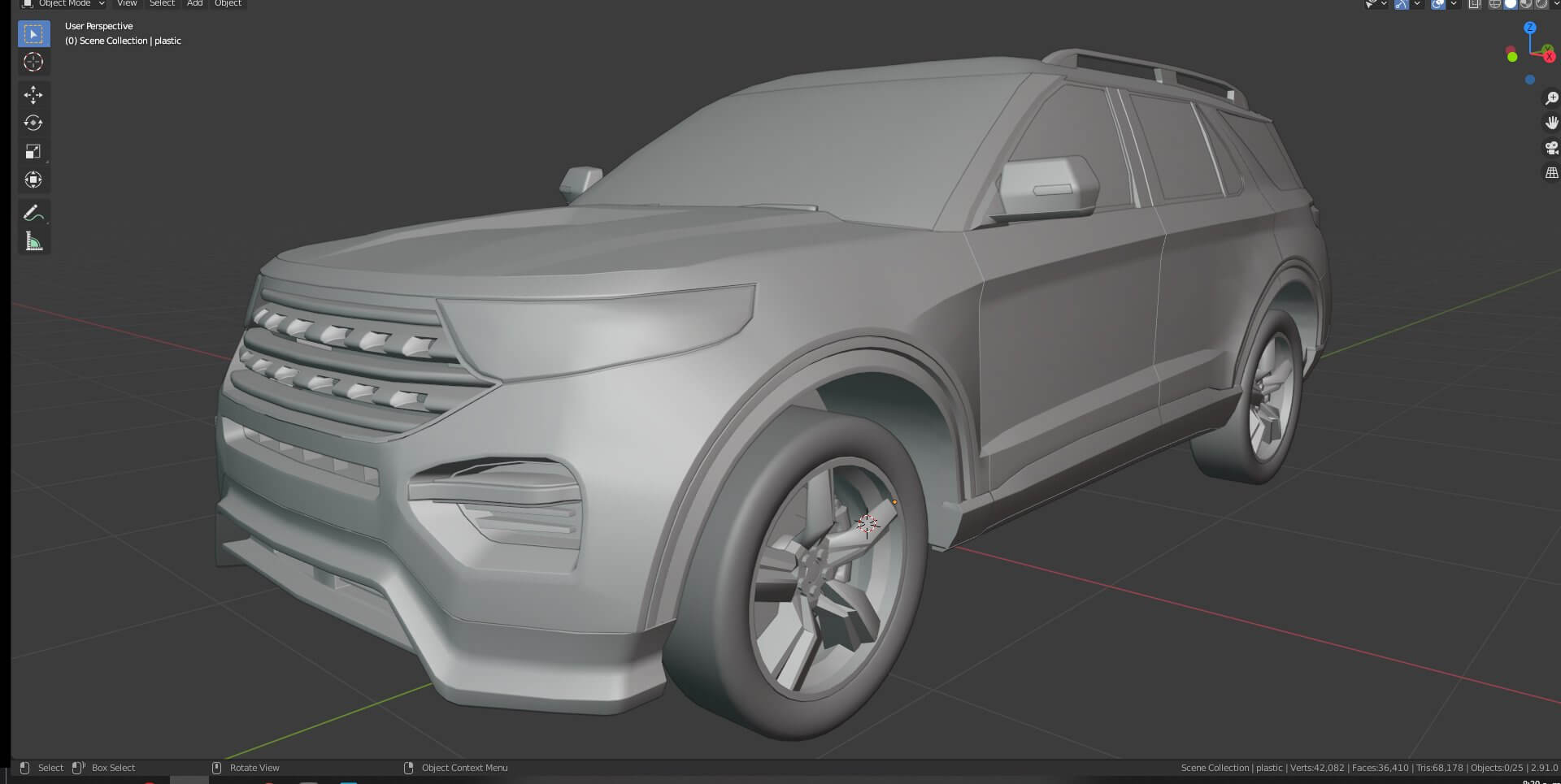 Ford Explorer 2020 (Low Poly) - 3D Model by Arq_Lugo