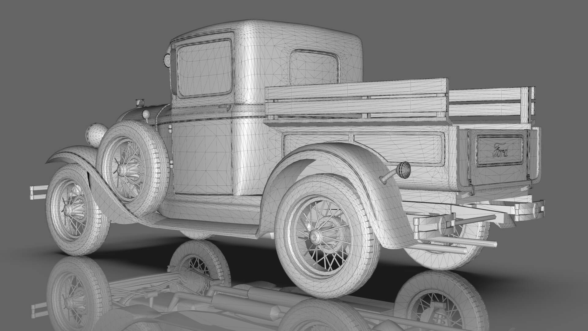 Ford Model a Pickup1930 3D Model by Arq_Lugo