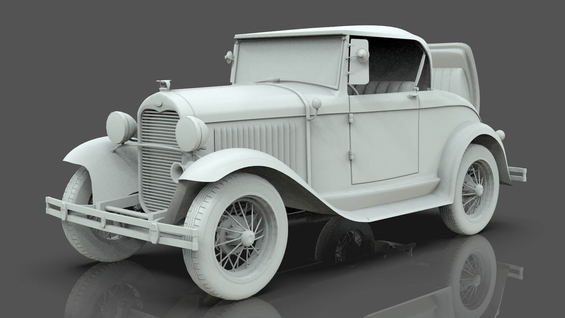 Ford Model a Roadster 1930 3D Model by Arq_Lugo