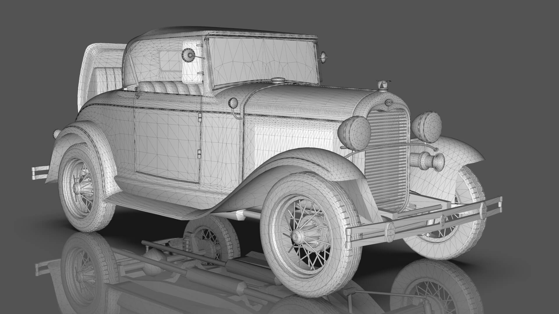 Ford Model a Roadster 1930 3D Model by Arq_Lugo