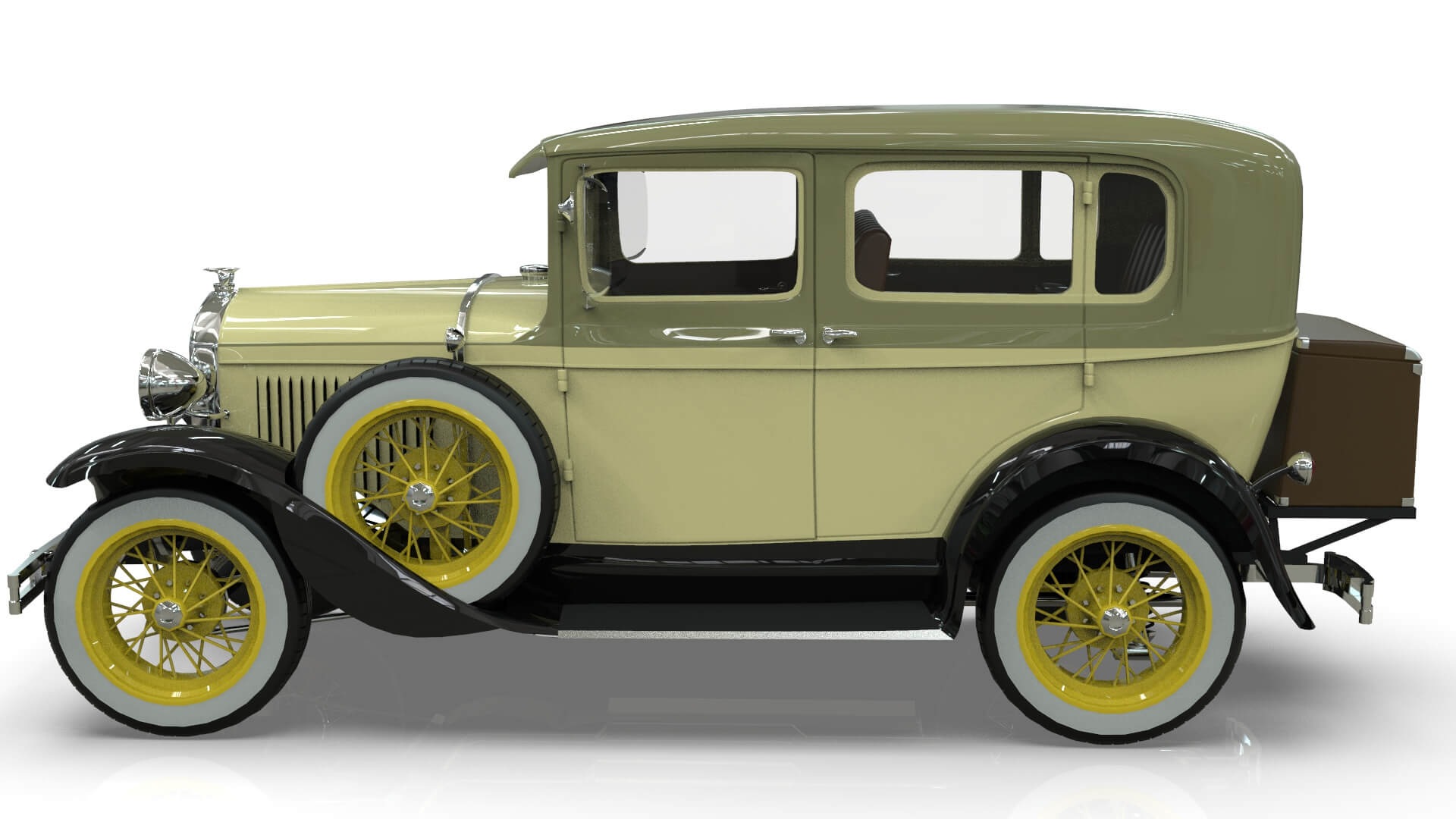 Ford Model a Sedan 4 Doors 1930 3D Model by Arq_Lugo