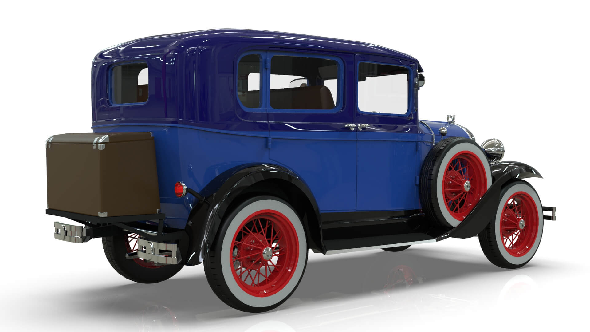 Ford Model a Sedan 4 Doors 1930 3D Model by Arq_Lugo