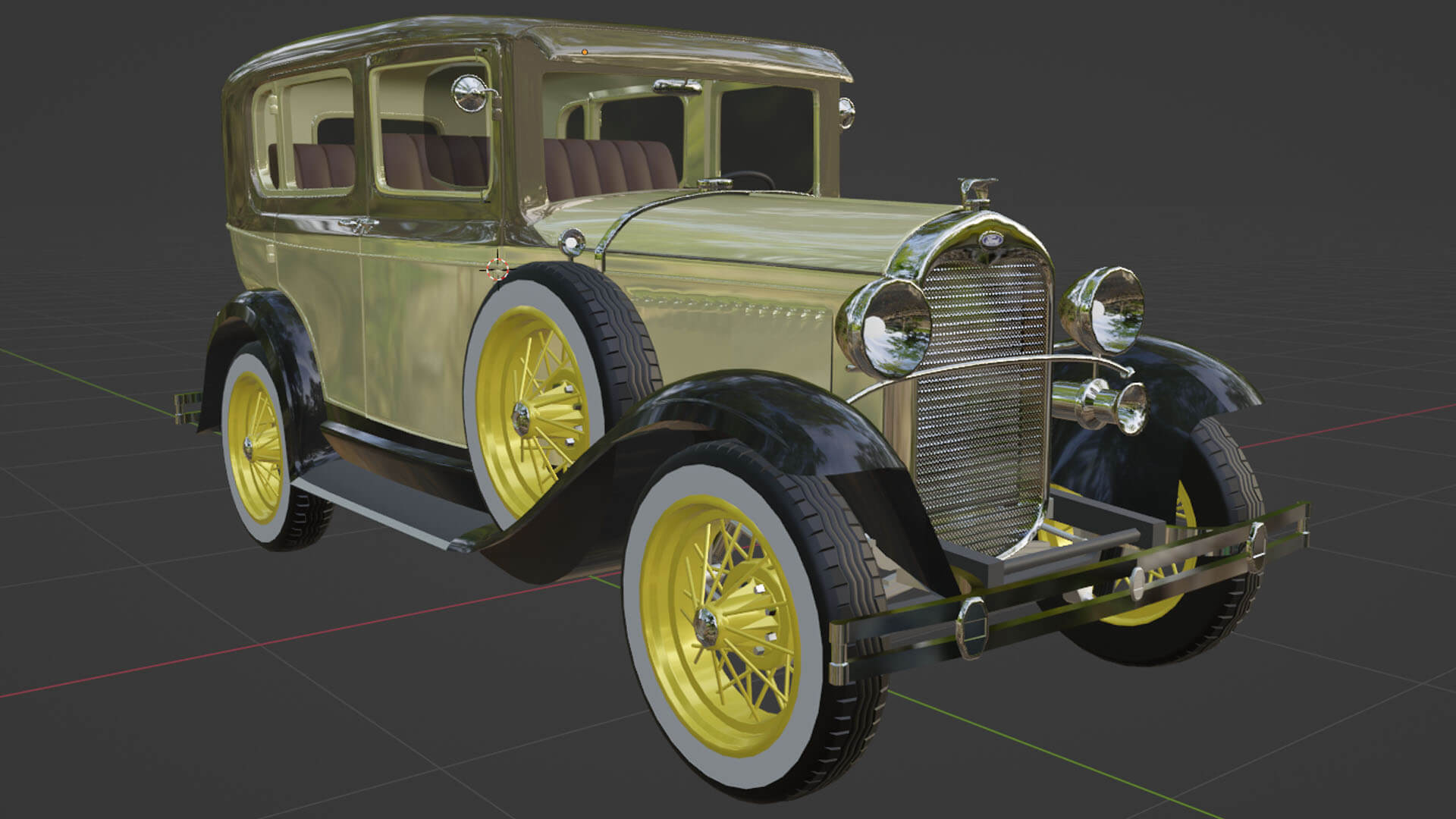Ford Model a Sedan 4 Doors 1930 3D Model by Arq_Lugo