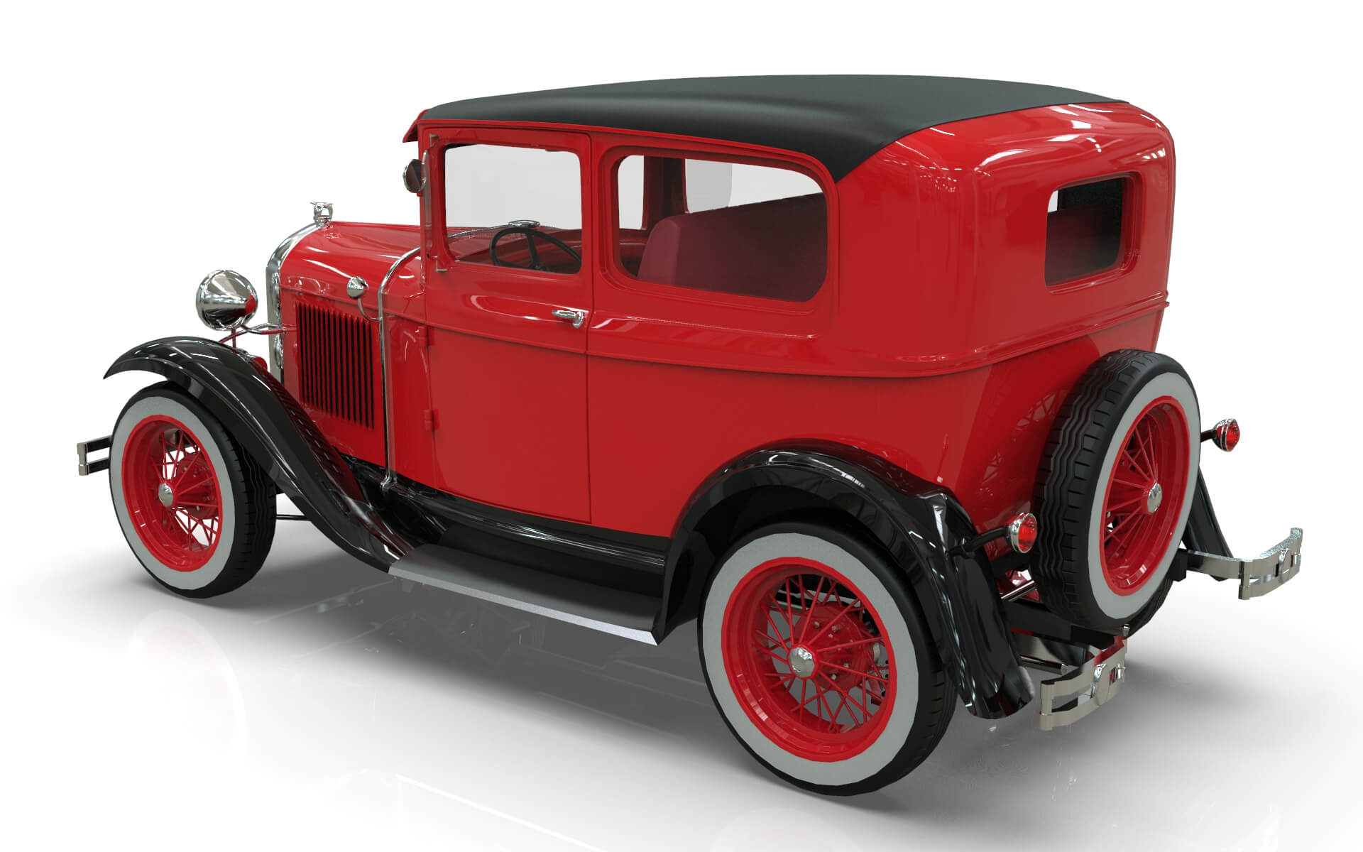 Ford Model a Tudor 1930 3D Model by Arq_Lugo