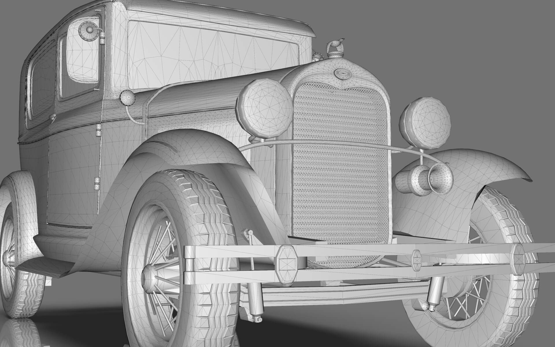 Ford Model a Tudor 1930 3D Model by Arq_Lugo