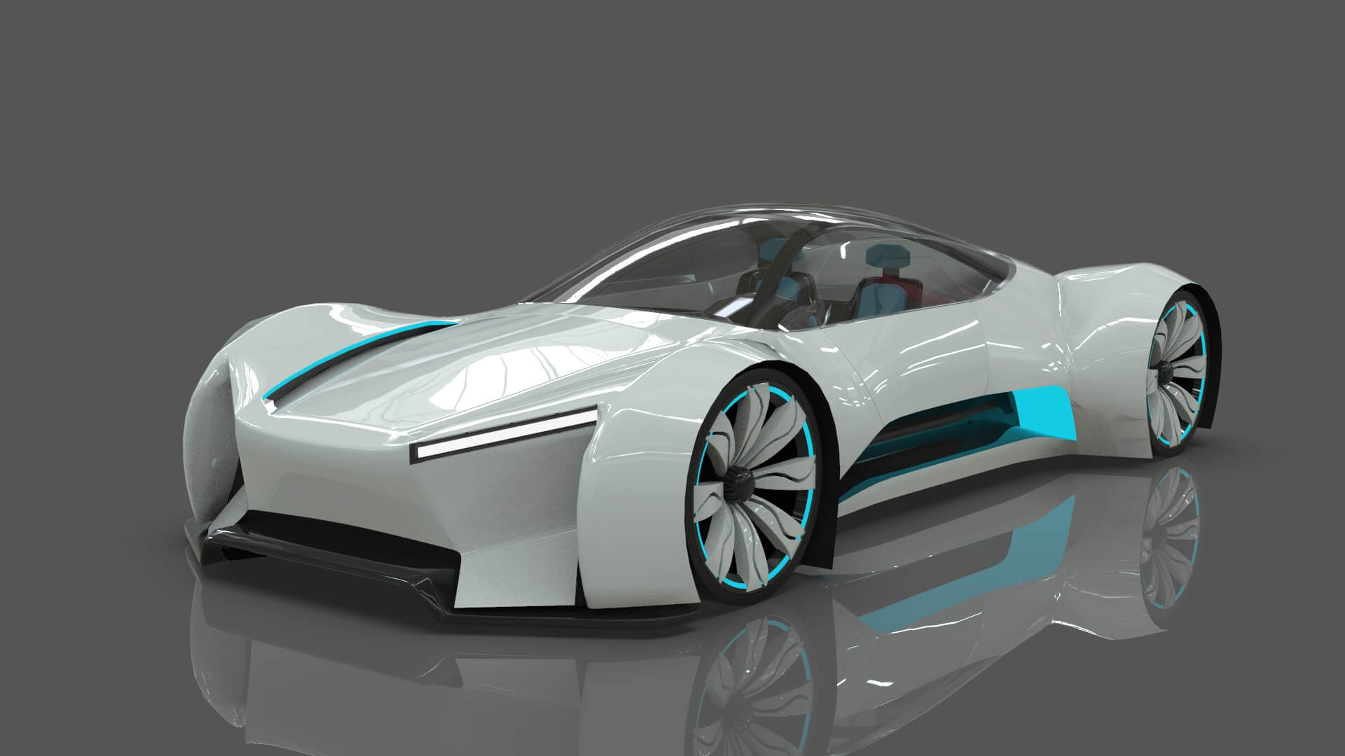 Futuristic Hyper Car Original Design 3D Model by Arq_Lugo
