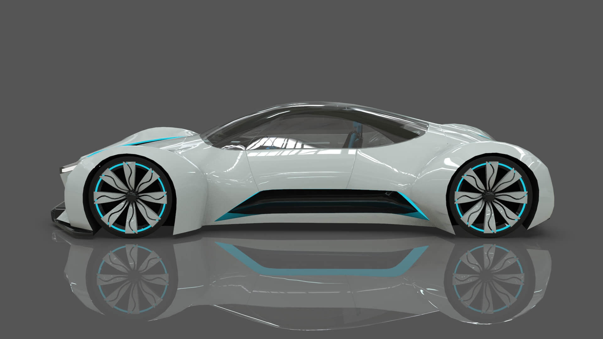 Futuristic Hyper Car Original Design 3D Model by Arq_Lugo