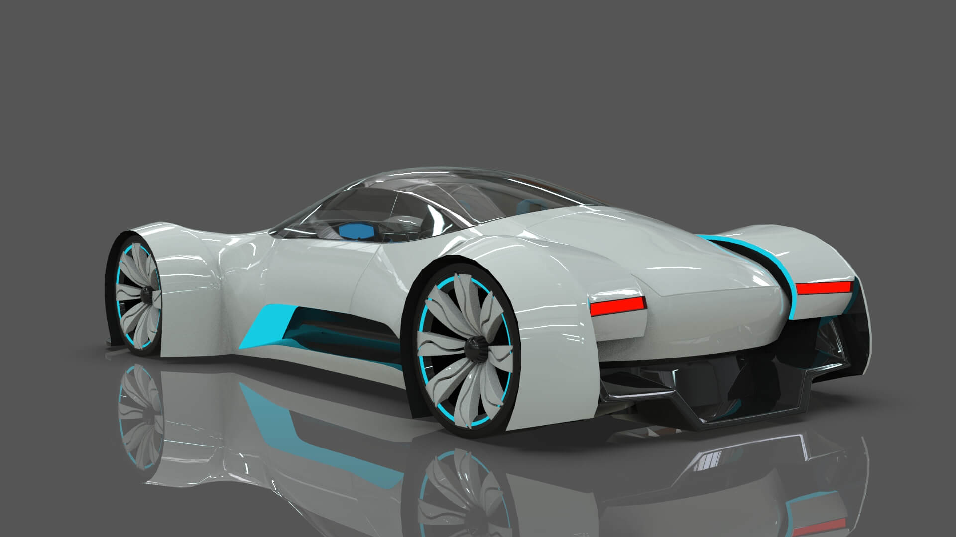 Futuristic Hyper Car Original Design 3D Model by Arq_Lugo