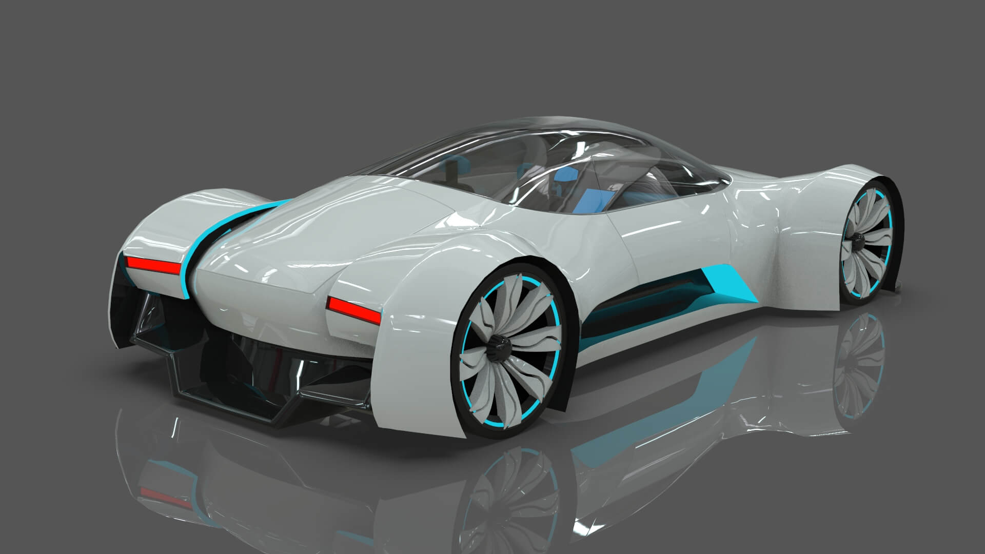 Futuristic Hyper Car Original Design 3D Model by Arq_Lugo