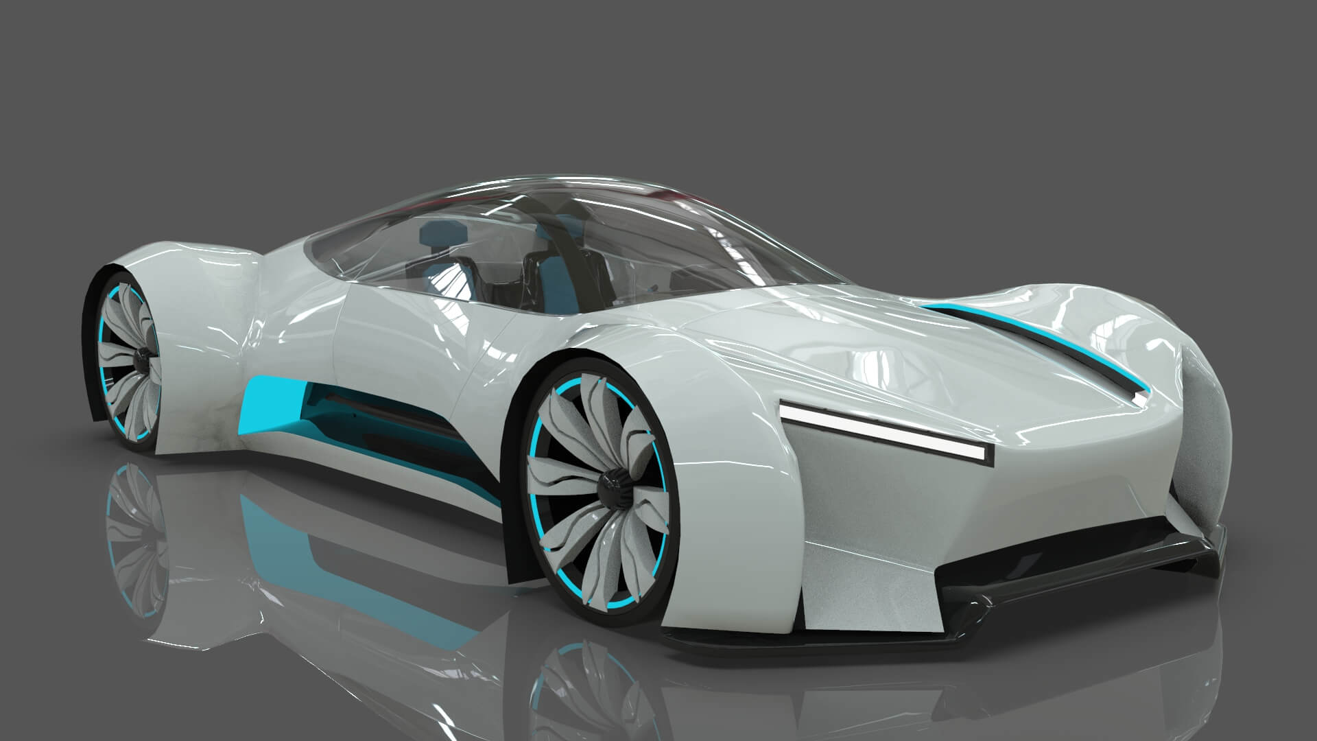 Futuristic Hyper Car Original Design 3D Model by Arq_Lugo