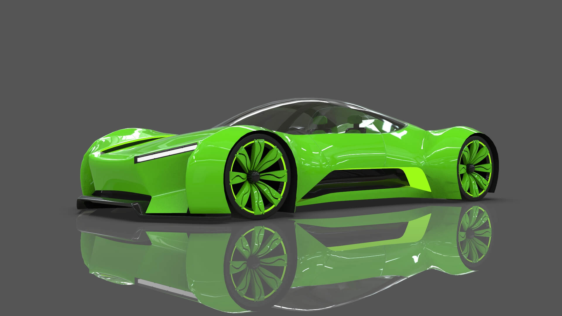 Futuristic Hyper Car Original Design 3D Model by Arq_Lugo