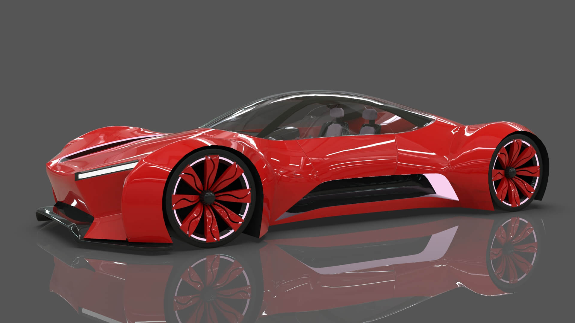 Futuristic Hyper Car Original Design 3D Model by Arq_Lugo
