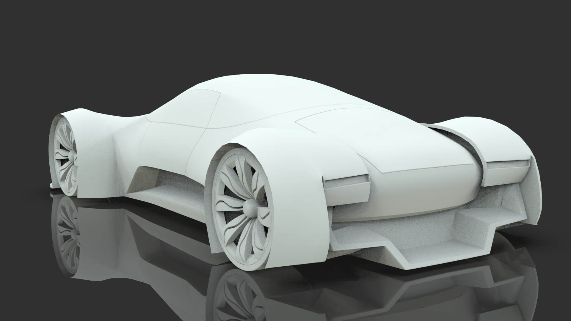 Futuristic Hyper Car Original Design 3D Model by Arq_Lugo