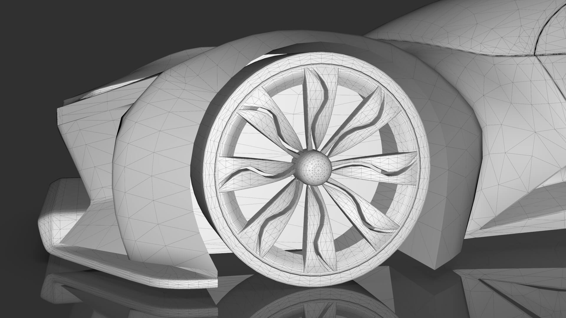 Futuristic Hyper Car Original Design - 3D Model by Arq_Lugo